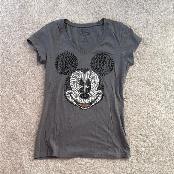 Disney | Tops | Disney Gray Mickey Mouse Tshirt | Poshmark